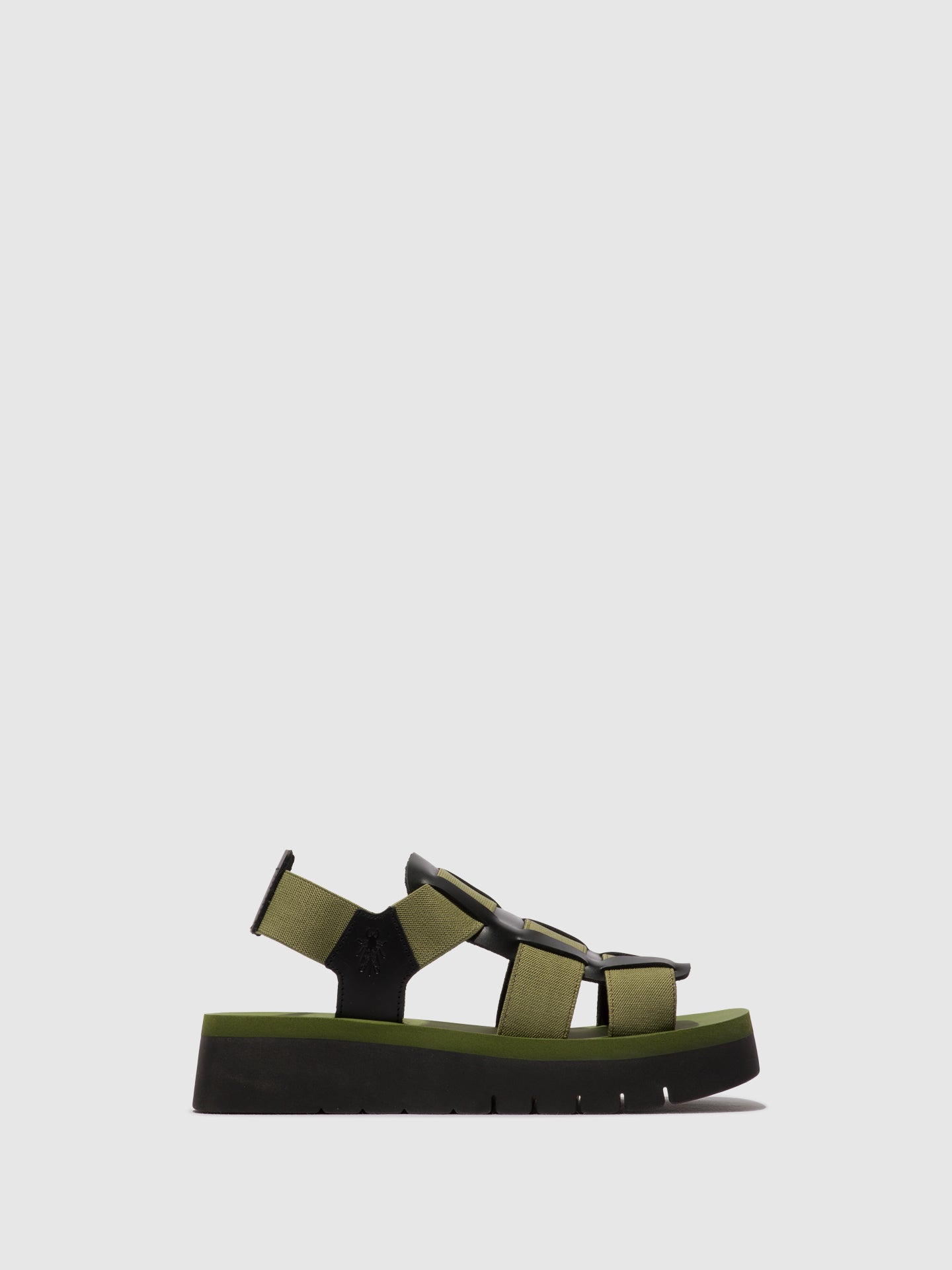 Sling-Back Sandals SAMB245FLY BLACK/ARMY GREEN/ARMY GREEN – Fly London EU