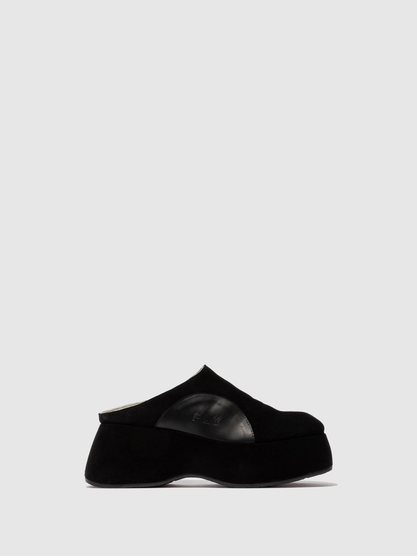 Round Toe Clogs BAWI077FLY BLACK/BLACK – Fly London EU