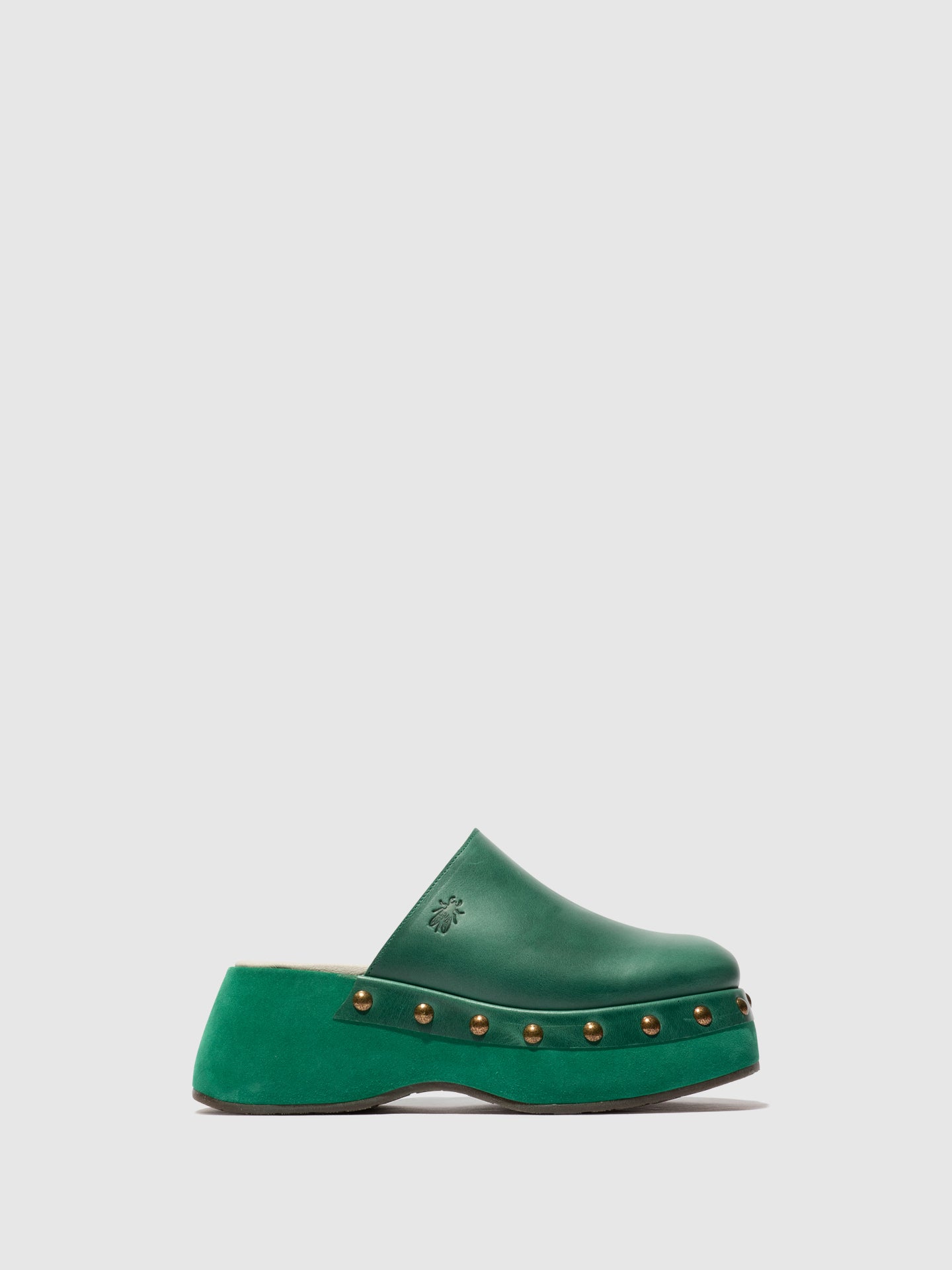 Round Toe Clogs BLEK079FLY GREEN/GREEN – Fly London EU